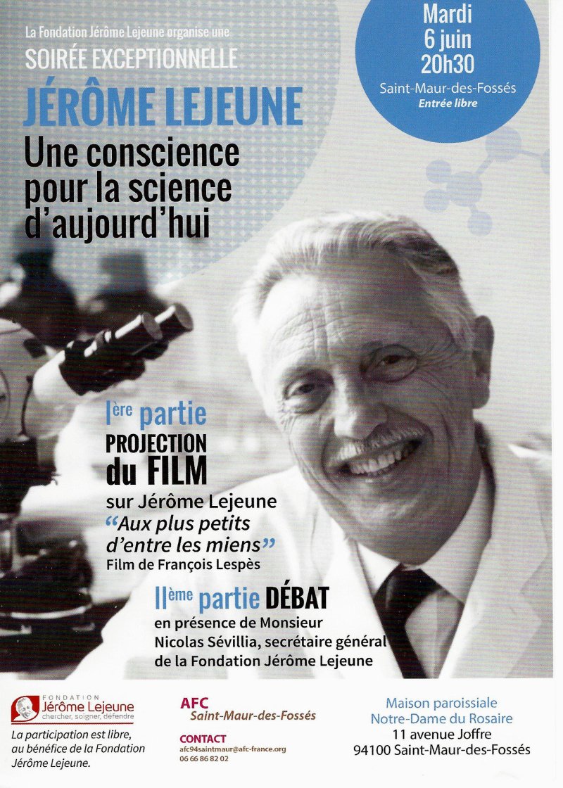 6 juin 2017 - Soirée en mémoire du Professeur Jérôme Lejeune - medias ...