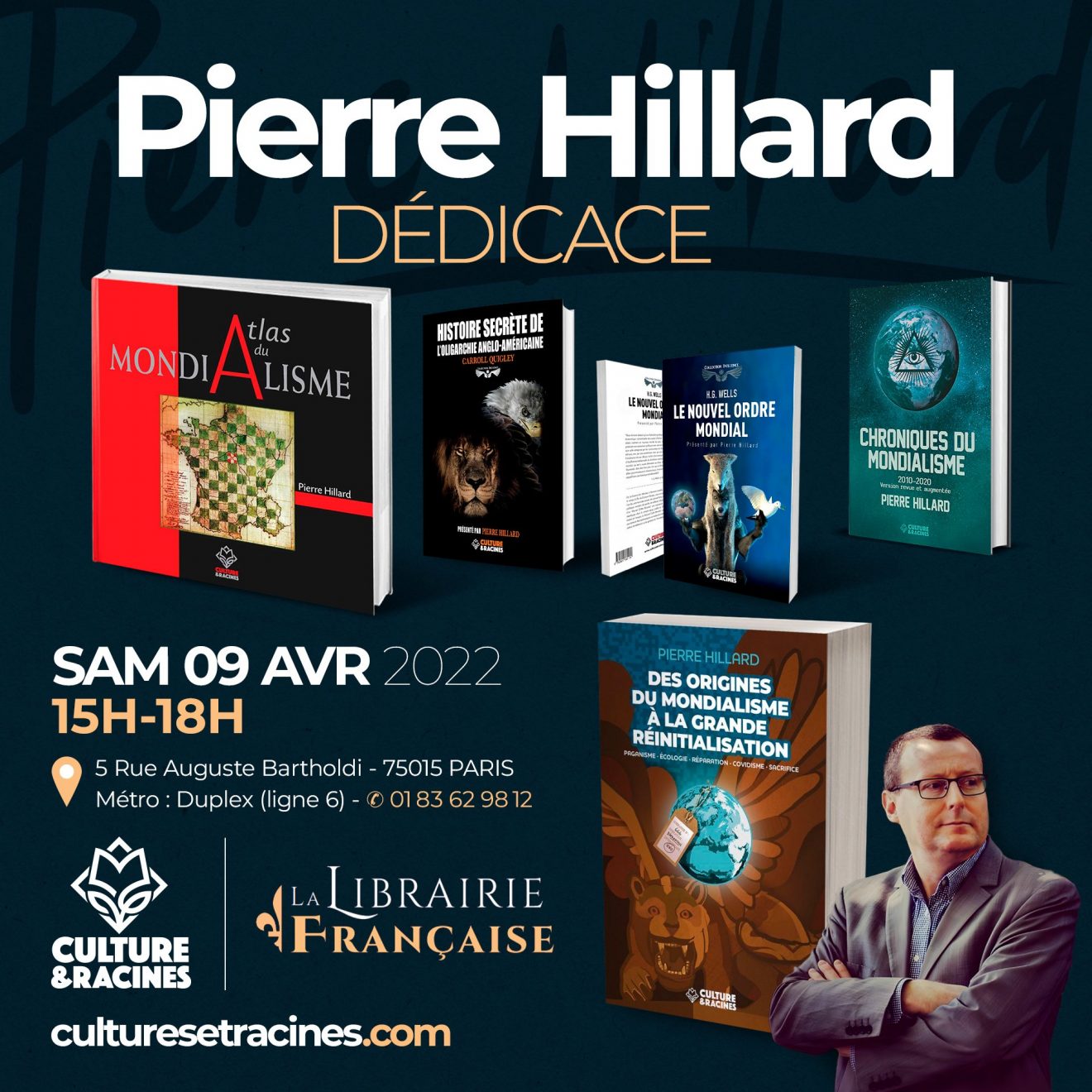 9 avril 2022 à Paris - Pierre Hillard dédicace à la Librairie Française ...