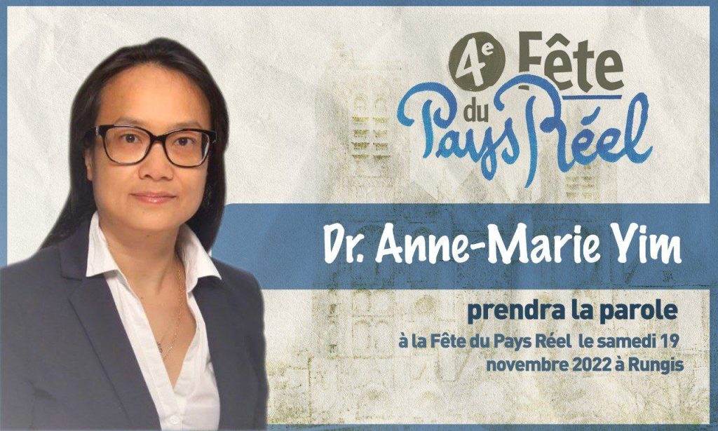 La scientifique Anne-Marie Yim interviendra à la Fête du Pays Réel le ...