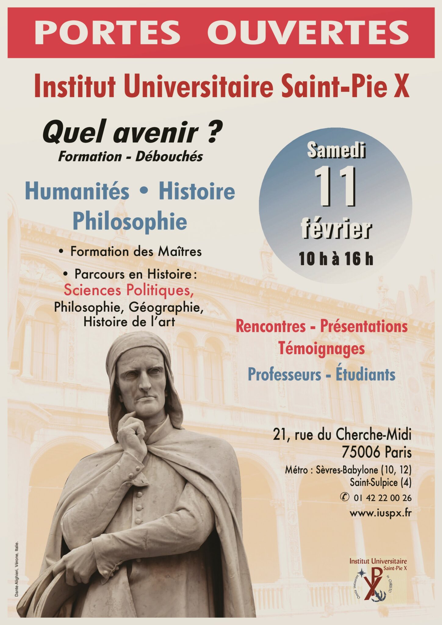 Portes ouvertes à l'Institut Universitaire Saint-Pie X - medias-presse.info