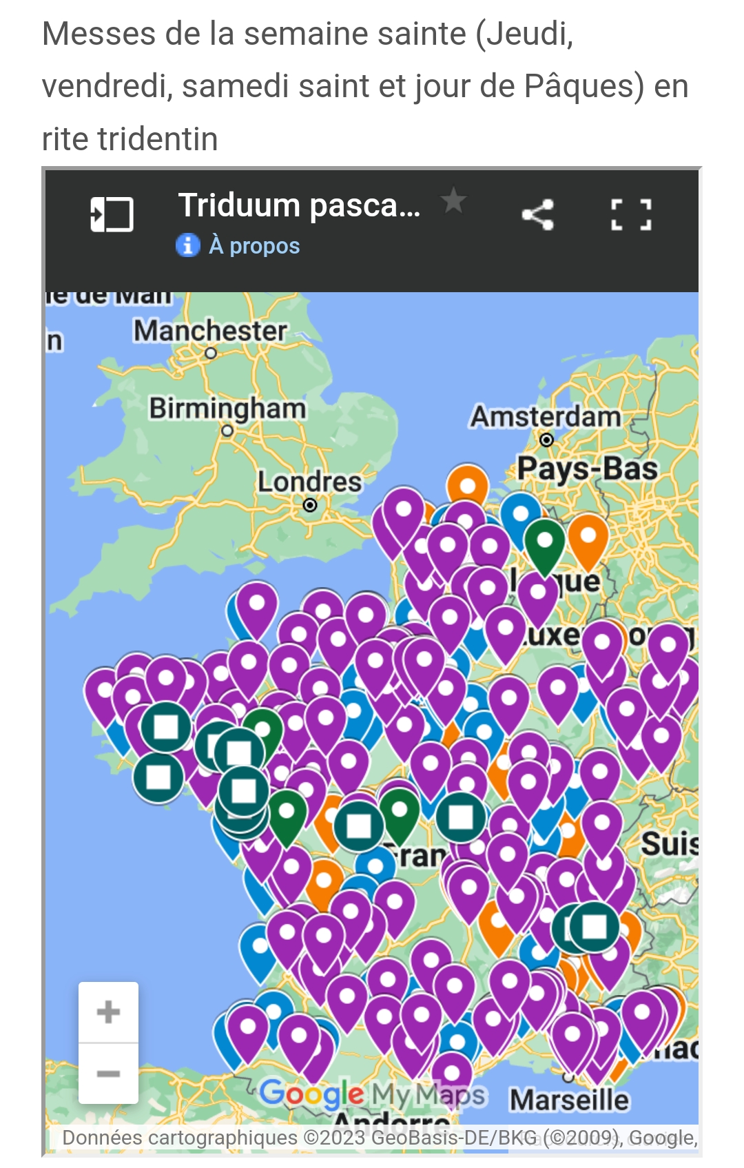 Carte des messes du Triduum pascal et de Pâques 2023 - medias-presse.info
